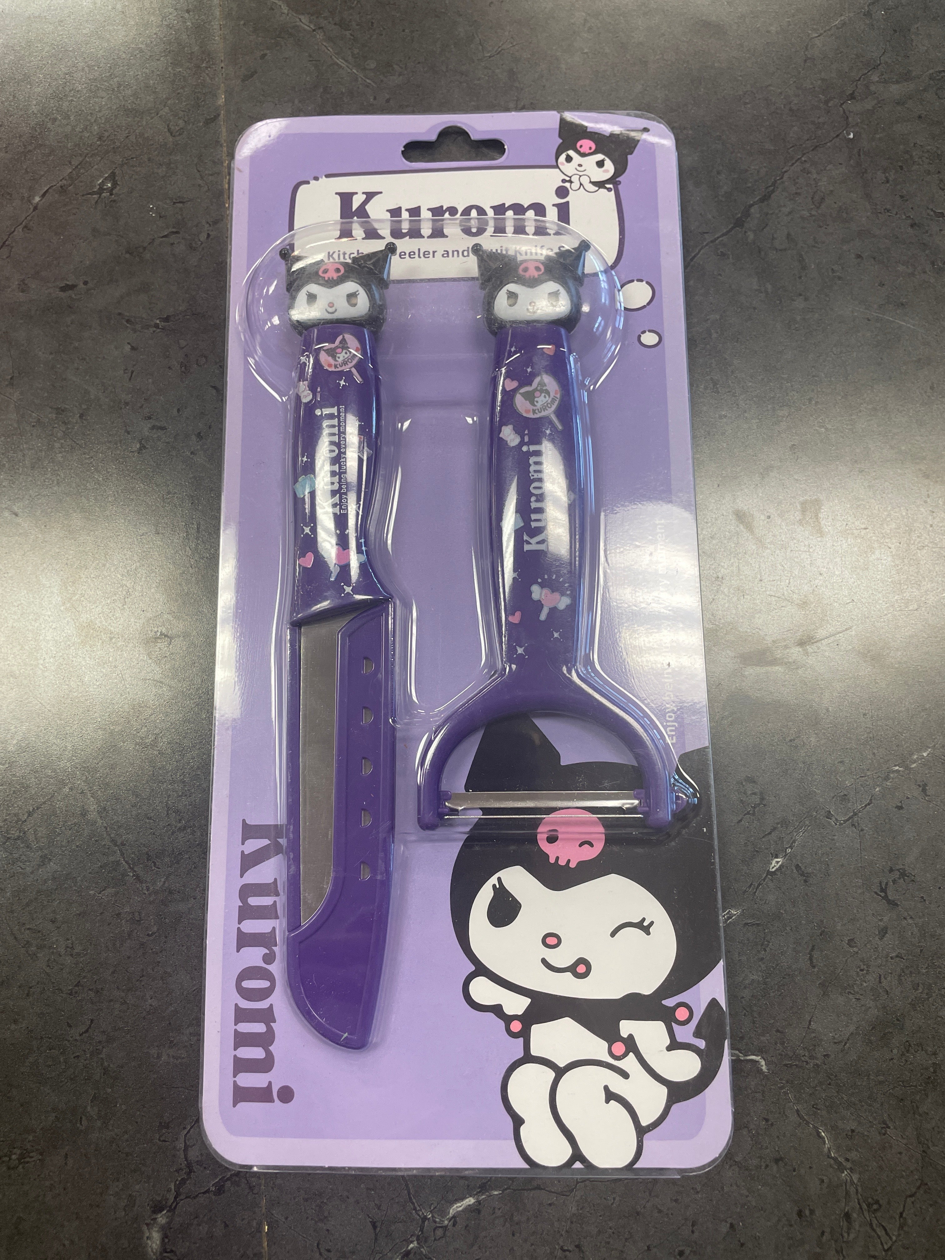 Kuromi kitchen peeler and fruit knife set – MakotoJapanMarket